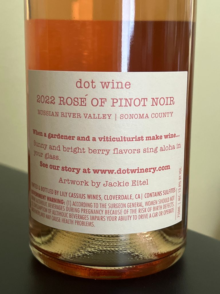 2024 Dot Wine Pinot Noir Rosé, USA, California - CellarTracker