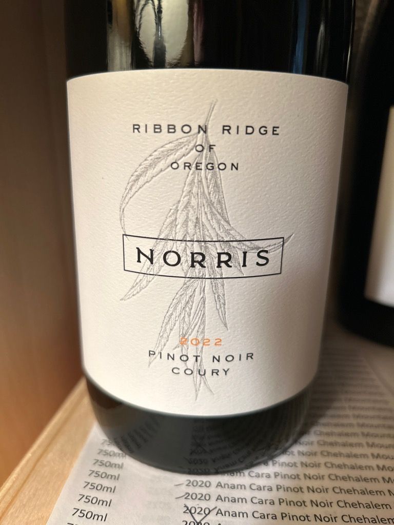 2022 Norris Estate Pinot Noir Coury Ribbon Ridge, USA, Oregon, Willamette Valley, Ribbon Ridge ...
