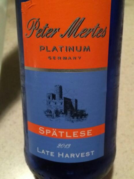 2014 Peter Mertes Riesling Platinum Spätlese Late Harvest, Germany ...