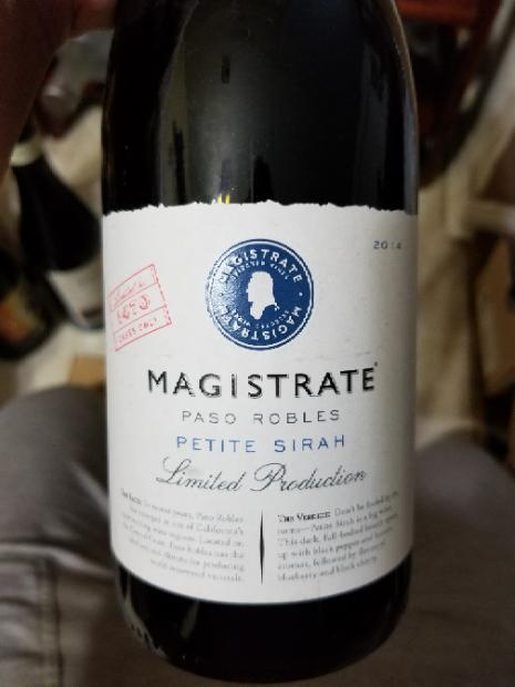 2014 Magistrate Petite Sirah, USA, California, Central Coast, Paso ...