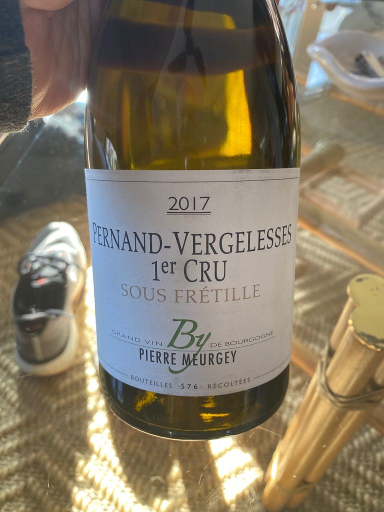 2017 Pierre Meurgey Pernand-Vergelesses 1er Cru Sous Frétille Blanc ...