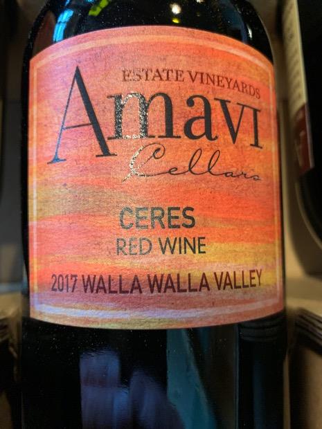 2017 Amavi Cellars Ceres, USA, Washington, Columbia Valley, Walla Walla ...