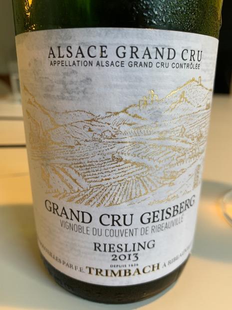 2013 Trimbach Riesling Alsace Grand Cru Geisberg, France, Alsace ...