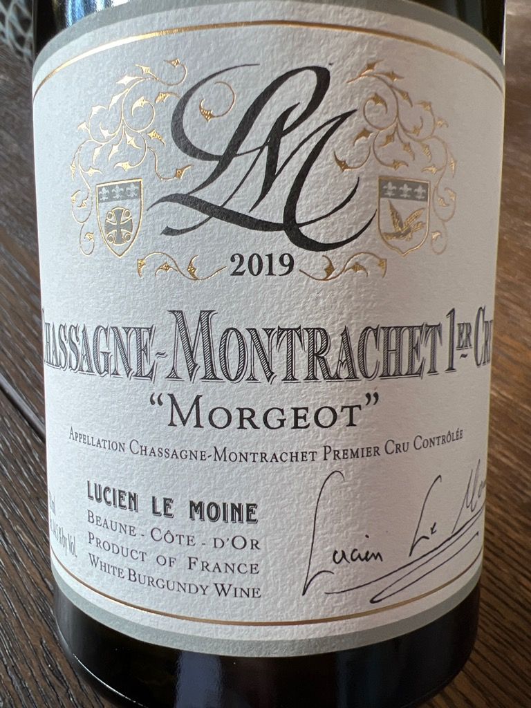 2022 Lucien Le Moine Chassagne-Montrachet 1er Cru Morgeot, France ...