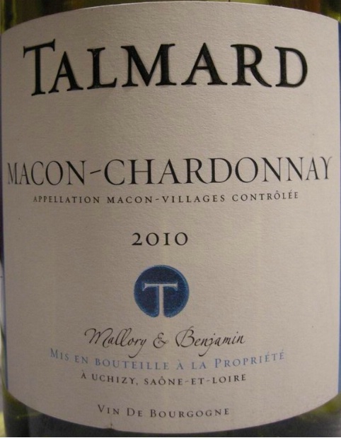2010 Mallory and Benjamin Talmard Mâcon-Villages, France, Burgundy ...