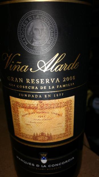 2008 Berberana Rioja Gran Reserva Viña Alarde, Spain, La Rioja, Rioja ...