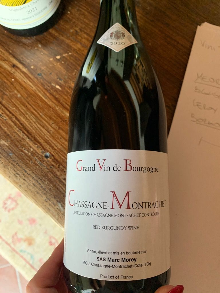2020 Domaine Marc Morey & Fils Chassagne-Montrachet Rouge, France ...