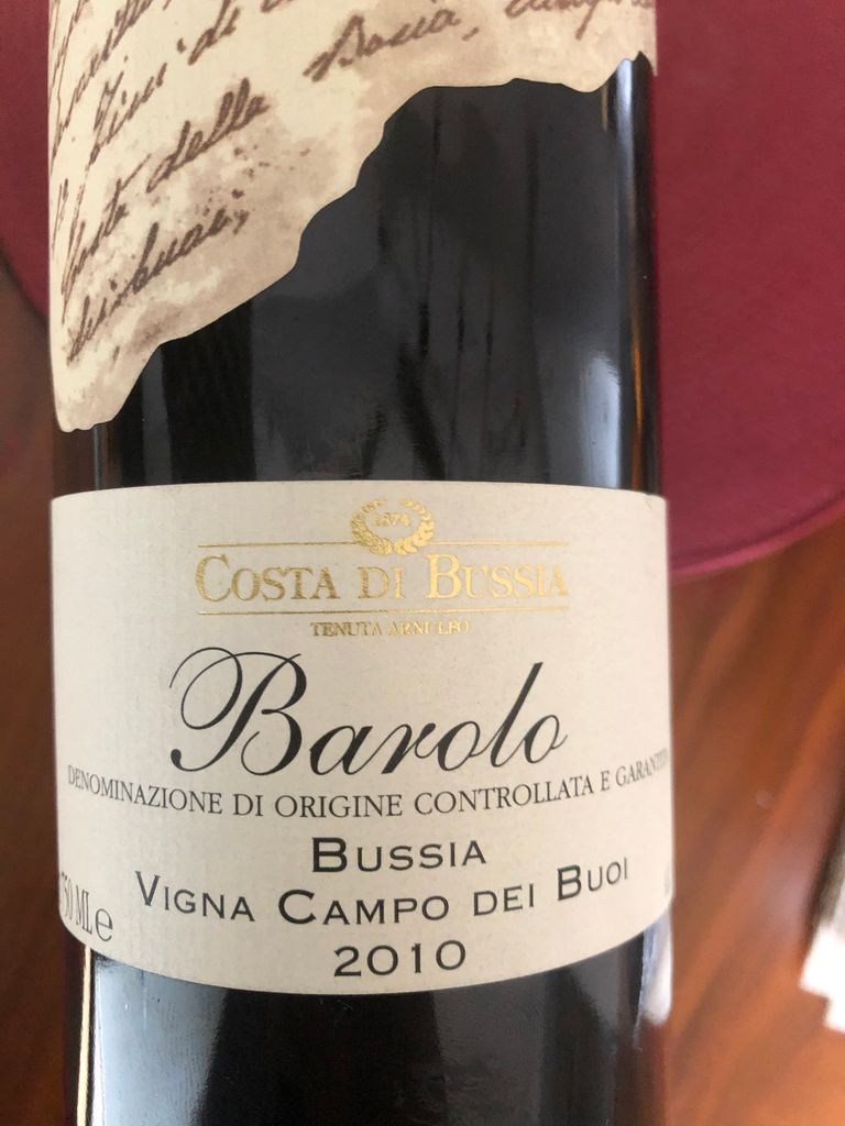 2010 Costa di Bussia Barolo barolo vigna campo dei buoi, Italy ...