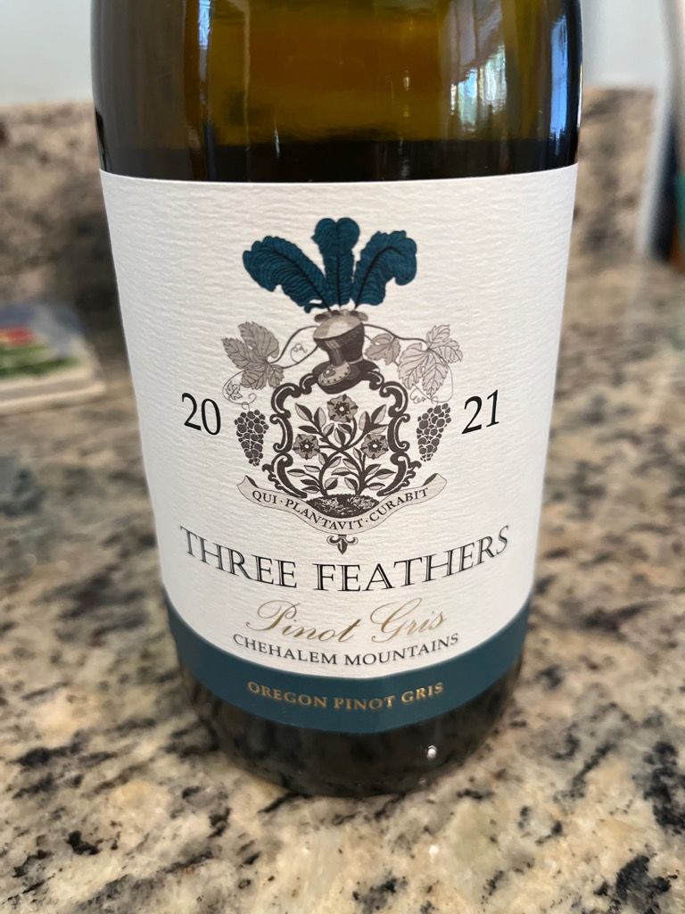 2021 Three Feathers Pinot Gris, USA, Oregon, Willamette Valley ...