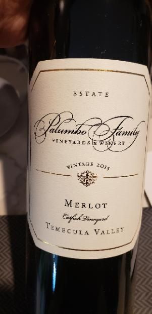 2016 Palumbo Family Merlot Estate Reserve Catfish Vineyard, USA ...