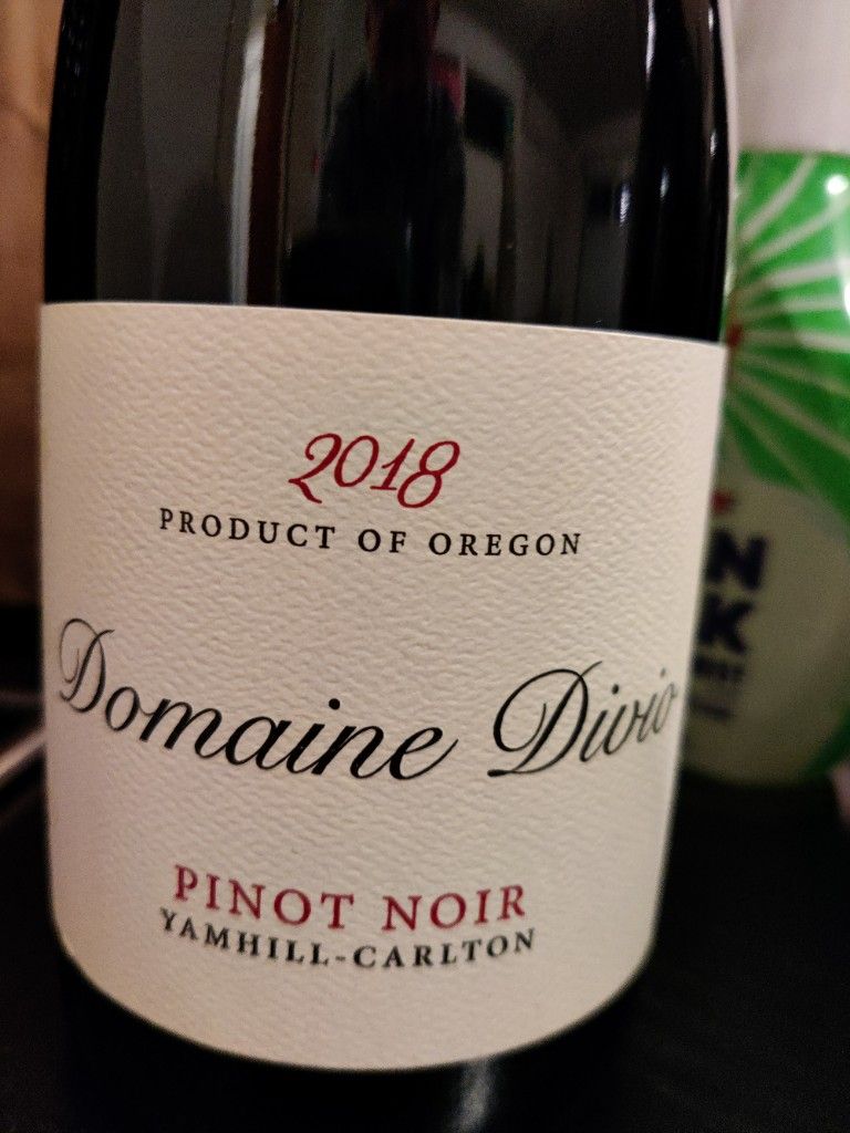 2018 Domaine Divio Pinot Noir Yamhill-Carlton, USA, Oregon, Willamette ...