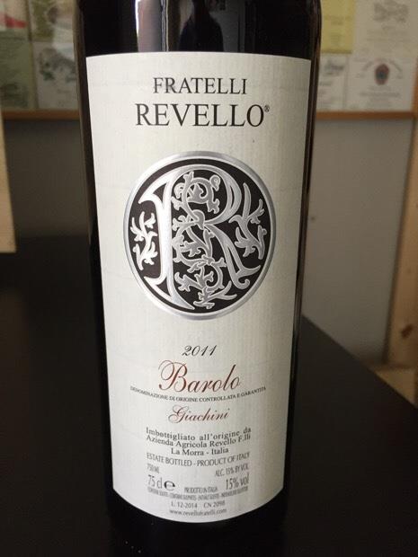 2011 Fratelli Revello Barolo Vigna Giachini, Italy, Piedmont, Langhe ...