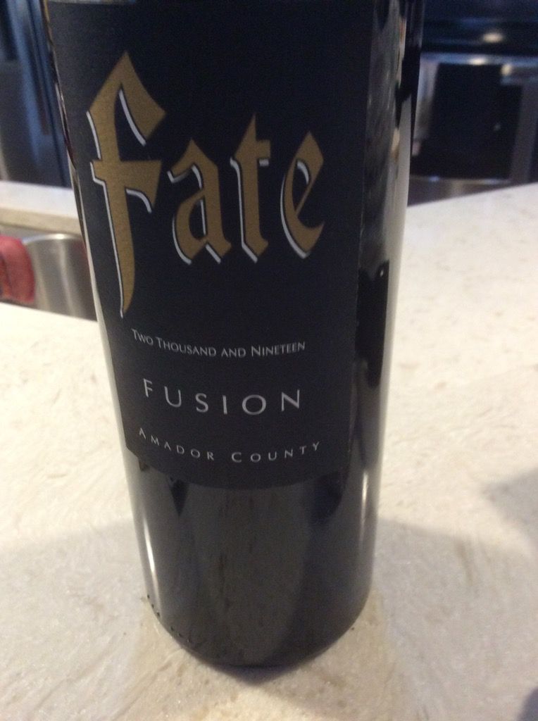 2019 Fate Wines Fusion, USA, California, Sierra Foothills, California Shenandoah Valley ...