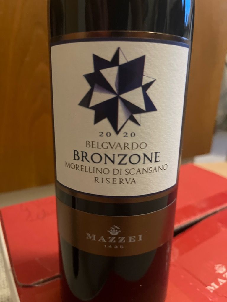 2020 Marchesi Mazzei Morellino di Scansano Belguardo Riserva Bronzone ...