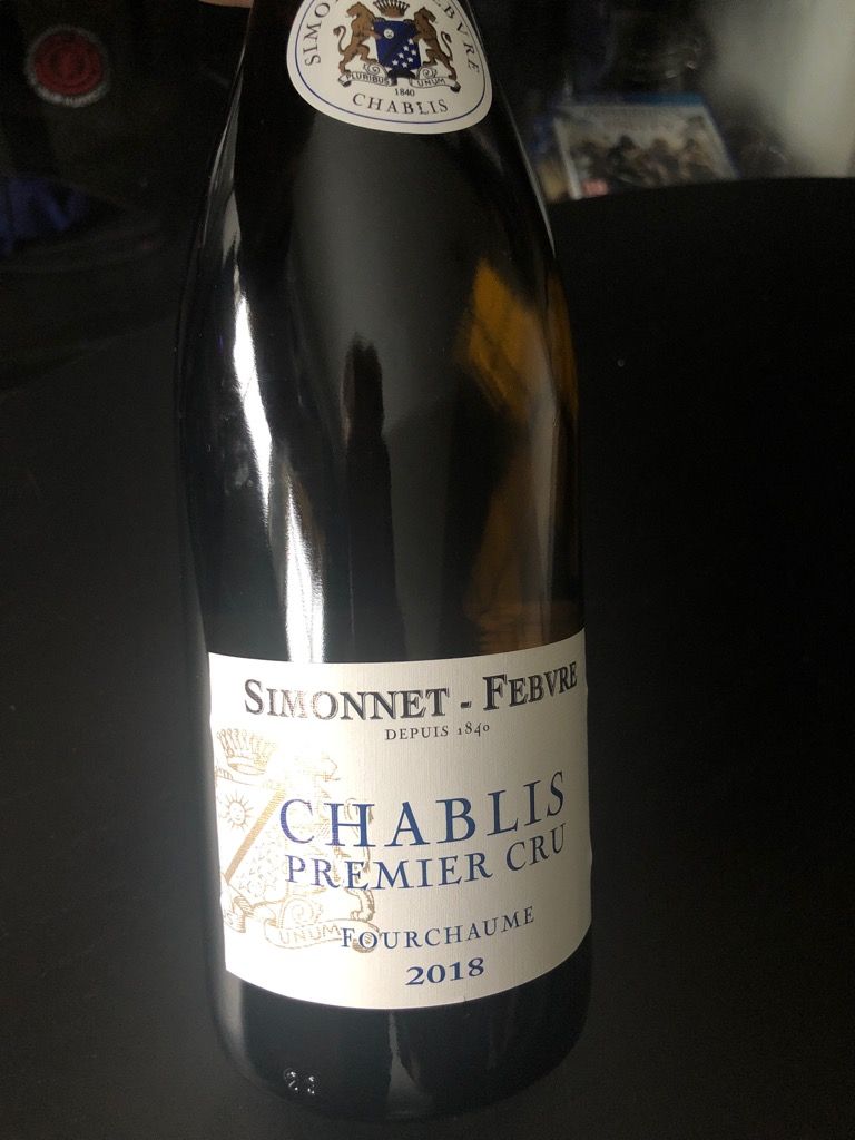 2019 Simonnet-Febvre Chablis 1er Cru Fourchaume, France, Burgundy ...