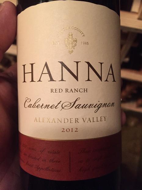2012 Hanna Cabernet Sauvignon Red Ranch, USA, California, Sonoma County ...