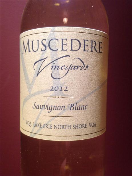 2012 Muscedere Vineyards Sauvignon Blanc, Canada, Ontario, Lake Erie ...