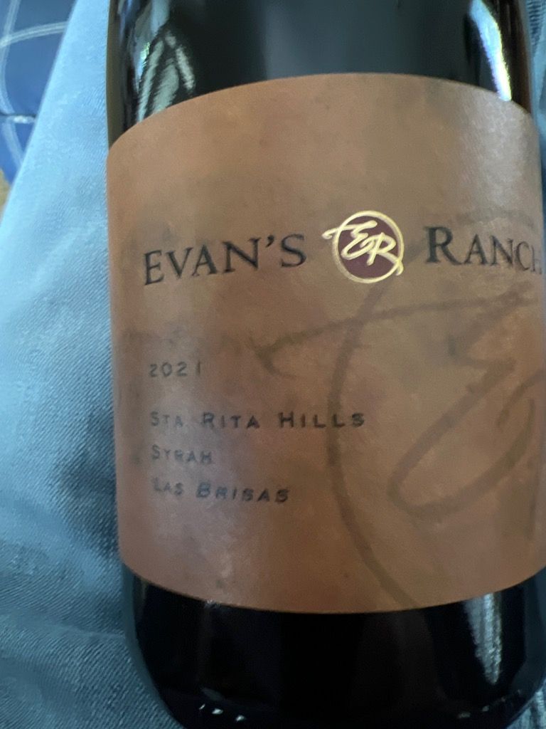 2021 Evan's Ranch Syrah Las Brisas Vineyard, USA, California, Central ...