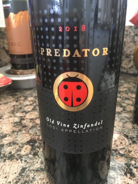 2018 Predator Old Vine Zinfandel, USA, California, Central Valley, Lodi ...