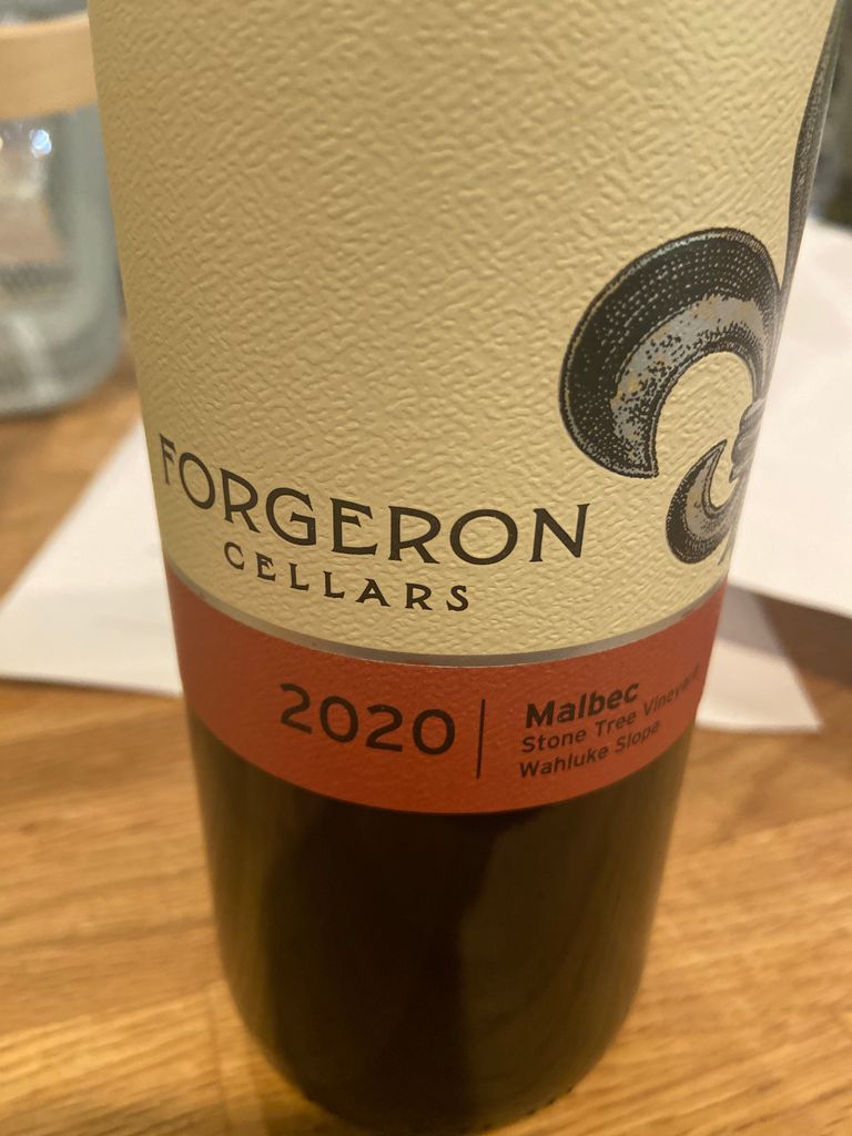 2020 Forgeron Cellars Malbec Stonetree Vineyard, USA, Washington ...