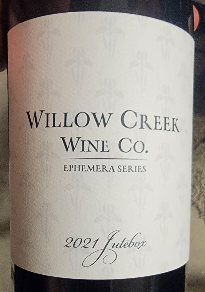 2021 Willow Creek Wine Co. Ephemera Series Jutebox, USA, California ...