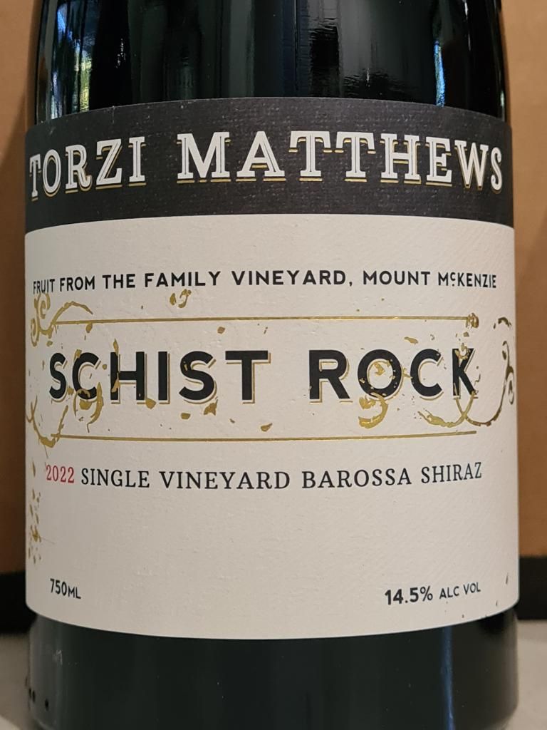 2022 Torzi Matthews Shiraz "Schist Rock", Australia, South Australia, Barossa, Eden Valley ...