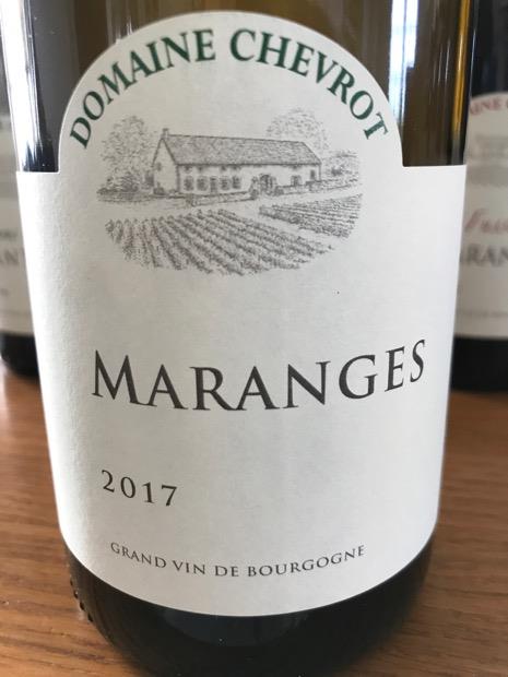 2017 Domaine Chevrot Maranges Blanc, France, Burgundy, Côte de Beaune ...