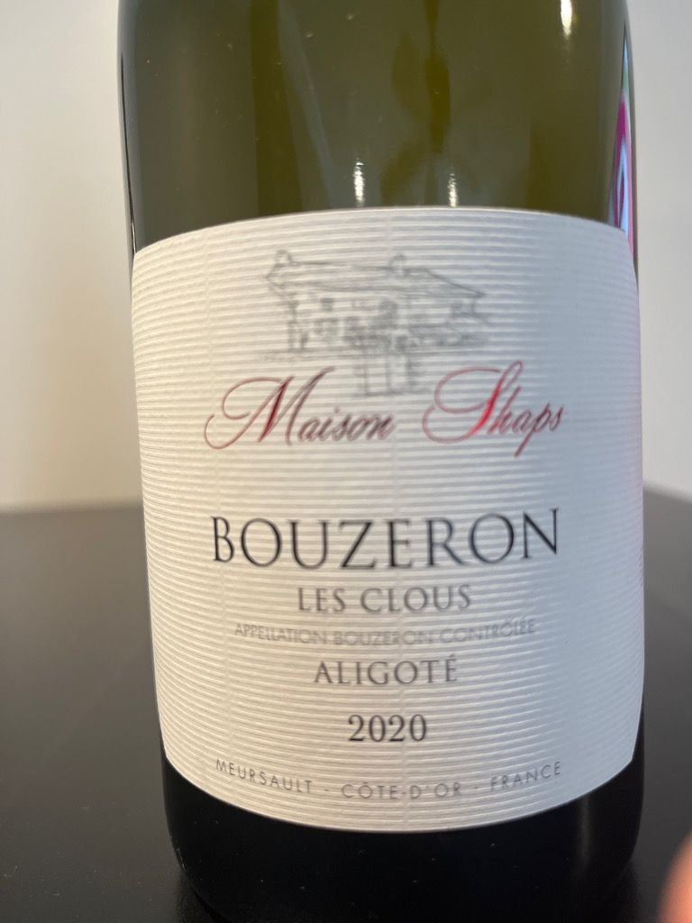 2020 Maison Shaps Aligoté Bouzeron Les Clous, France, Burgundy, Côte ...
