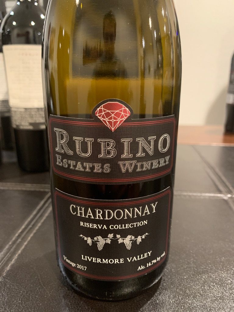 2017 Rubino Estates Winery Chardonnay Riserva, USA, California, Central ...