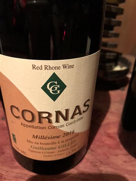 2016 Guillaume Gilles Cornas, France, Rhône, Northern Rhône, Cornas ...
