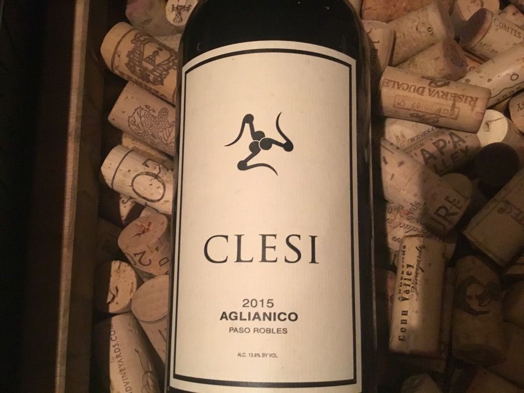 2015 Clesi Aglianico, USA, California, Central Coast, Paso Robles ...