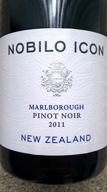 2011 Nobilo Pinot Noir Icon Marlborough, New Zealand, South Island ...