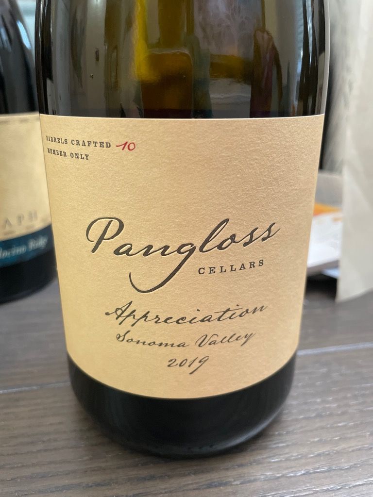2020 Pangloss Appreciation, USA, California, Sonoma County - CellarTracker