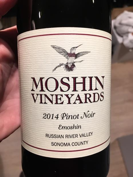 2015 Moshin Vineyards Pinot Noir Emoshin, USA, California, Sonoma ...