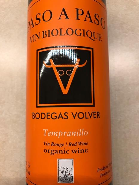 2015 Bodegas Volver Tempranillo Paso a Paso Organic, Spain, Castilla-La ...