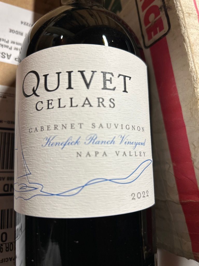 2022 Quivet Cellars Cabernet Sauvignon Kenefick Ranch, USA, California, Napa Valley - CellarTracker