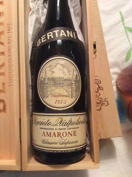 1973 Bertani Recioto della Valpolicella Classico Superiore Amarone ...