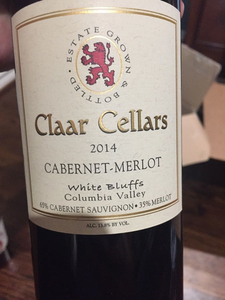 2019 Claar Cellars Cabernet-Merlot White Bluffs, USA, Washington ...