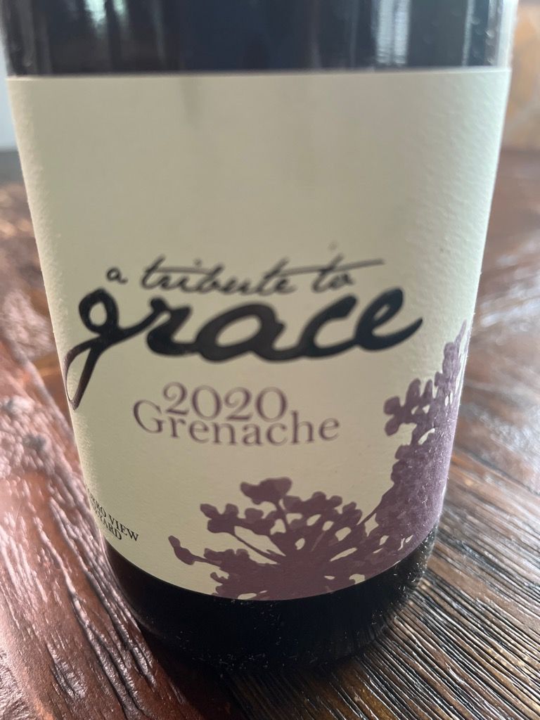 2020 A Tribute to Grace Wine Company Grenache Morro View, USA ...