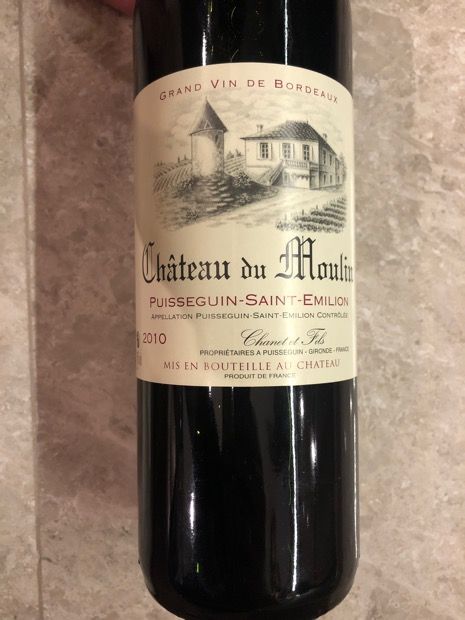 2010 Château du Moulin Puisseguin-St. Émilion, France, Bordeaux ...