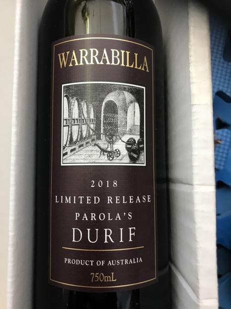 2018 Warrabilla Durif Limited Release Parola's, Australia, Victoria ...