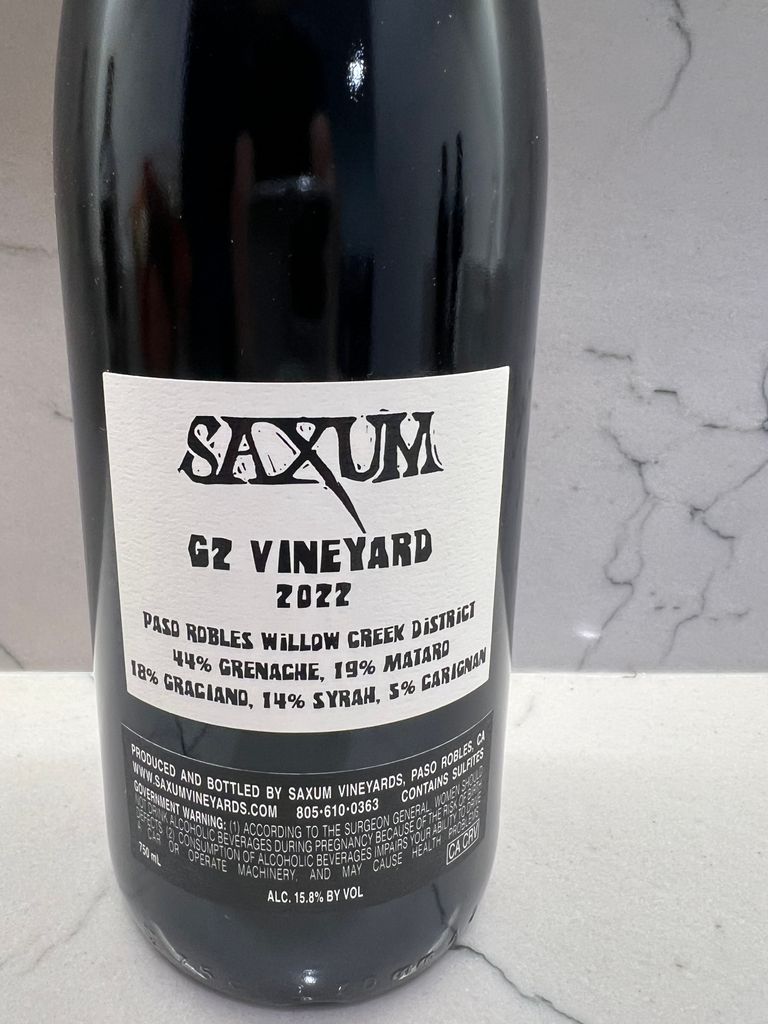 2022 Saxum G2 Vineyard, USA, California, Central Coast, Paso Robles ...