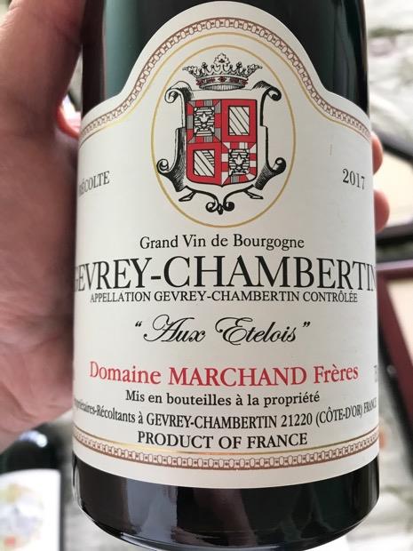 2017 Domaine Marchand Freres Gevrey-Chambertin Aux Etelois, France ...