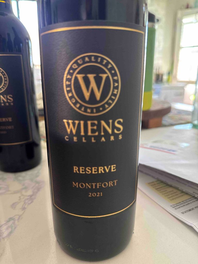 2021 Wiens Family Cellars Reserve Montfort Vineyard, USA, California ...