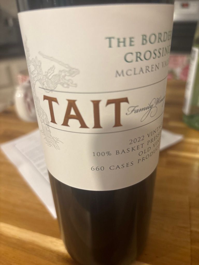 2022 Tait Shiraz The Border Crossing, Australia, South Australia ...