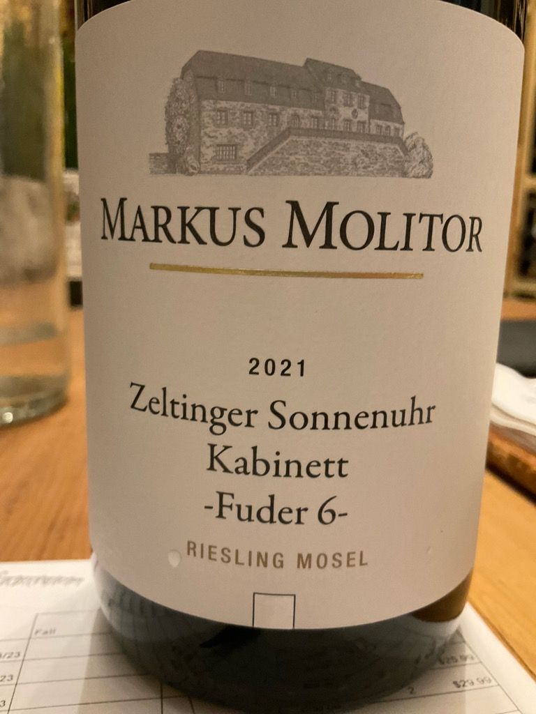 2023 Markus Molitor Zeltinger Sonnenuhr Riesling Kabinett Trocken ...