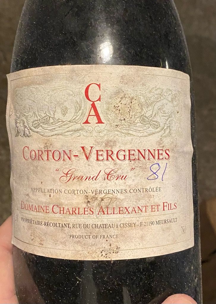 1976 Domaine Charles Allexant et Fils Corton-Clos des Vergennes, France ...