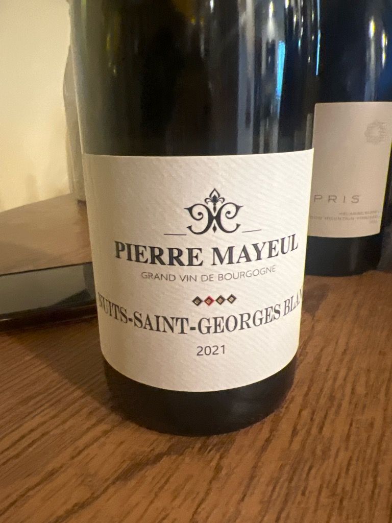 2021 Pierre Mayeul Nuits-Saint-Georges Blanc, France, Burgundy, Côte de ...