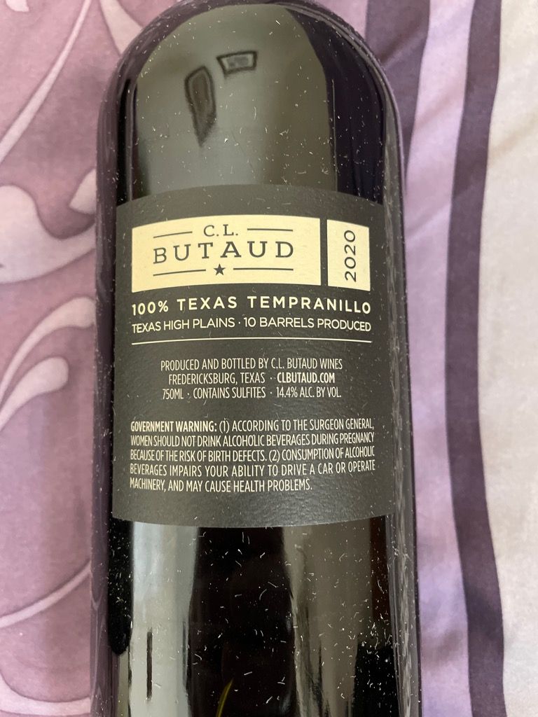 2021 C.L. Butaud Tempranillo, USA, Texas, Texas High Plains - CellarTracker