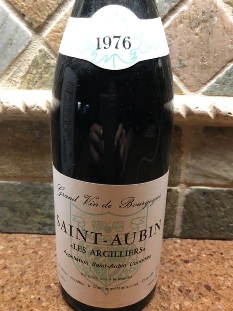 1976 Domaine Lamy-Pillot Saint-Aubin Les Argilliers, France, Burgundy ...